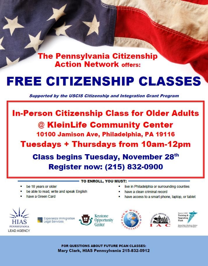 Upcoming P-CAN Classes - HIAS Pennsylvania